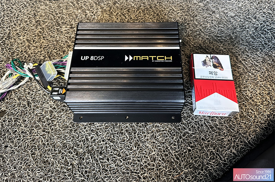 기아 K5 2021년식 독일 명품 매치앰프 MATCH UP8 DSP + SOUND UP 헤드켑 을 장착합니다