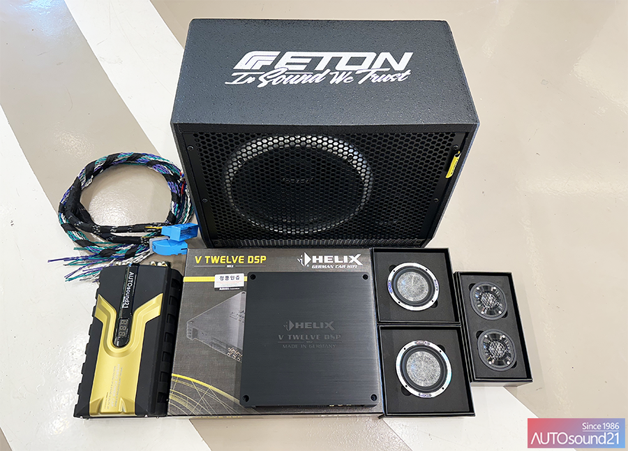 벤츠 S클래스 S580 2022년식 보증에 문제없는 카오디오 시스템, HELIX V12 + FOCAL UTOPIA M + A필러 알칸타라 레진성형